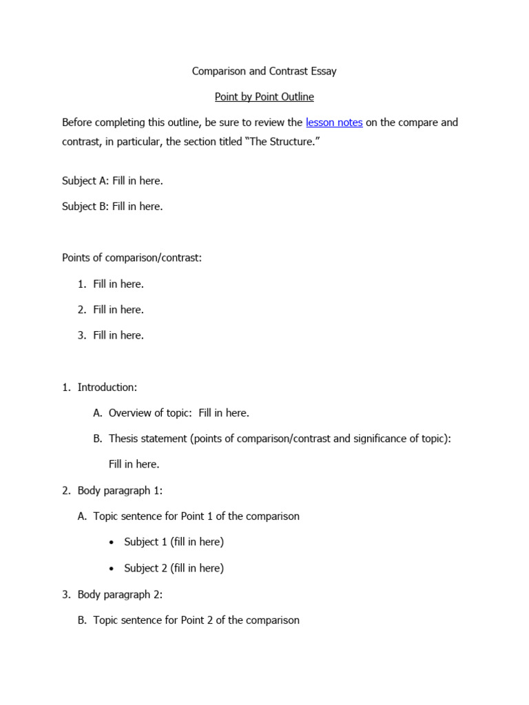 Point by Point Outline | PDF