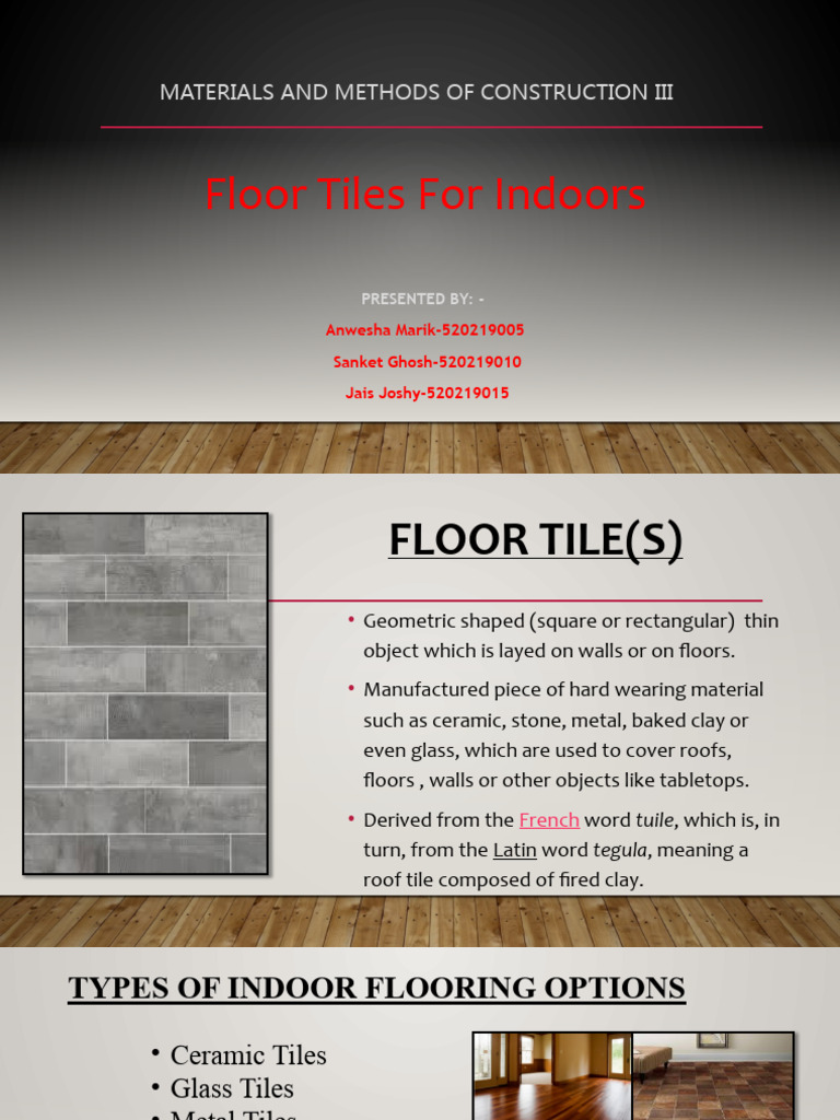 Indoor Tiles | PDF | Tile | Flooring