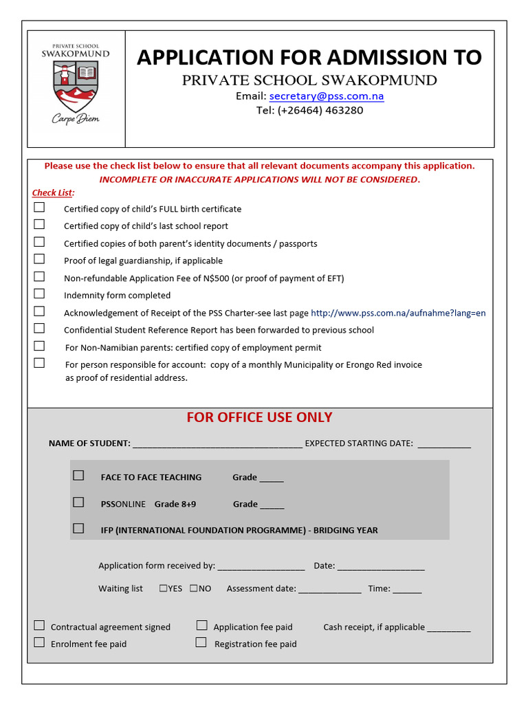 PSS Application Form 06102023 | PDF | Indemnity | Parent