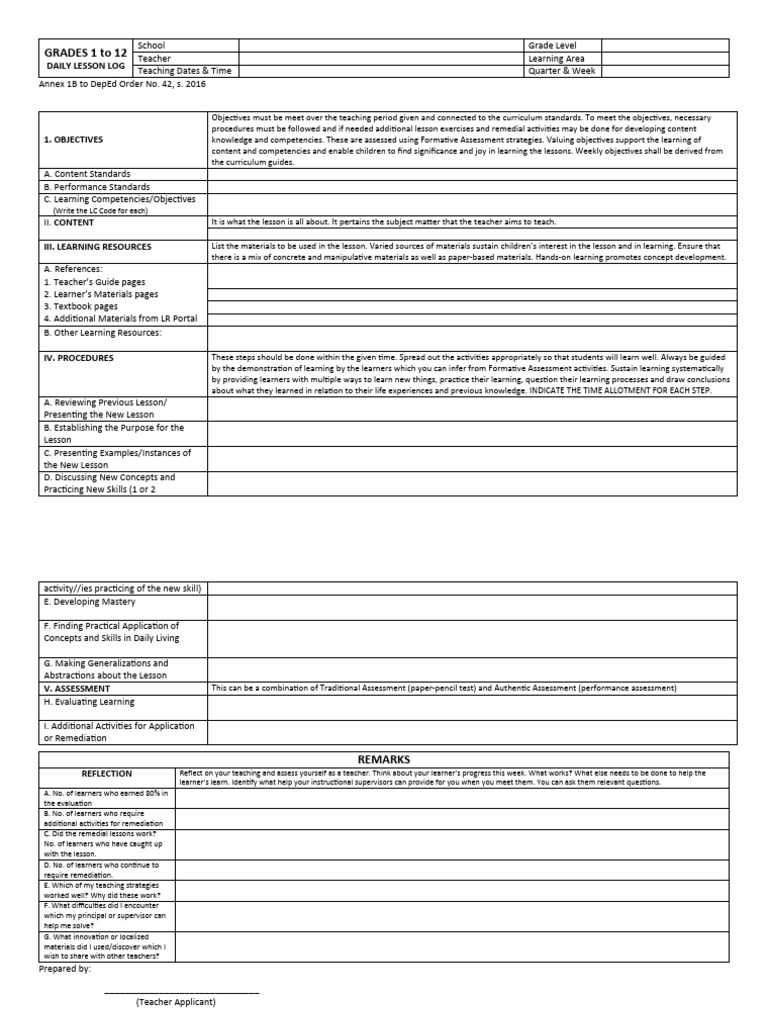 Lesson Plan Templates | PDF | Learning | Educational Assessment