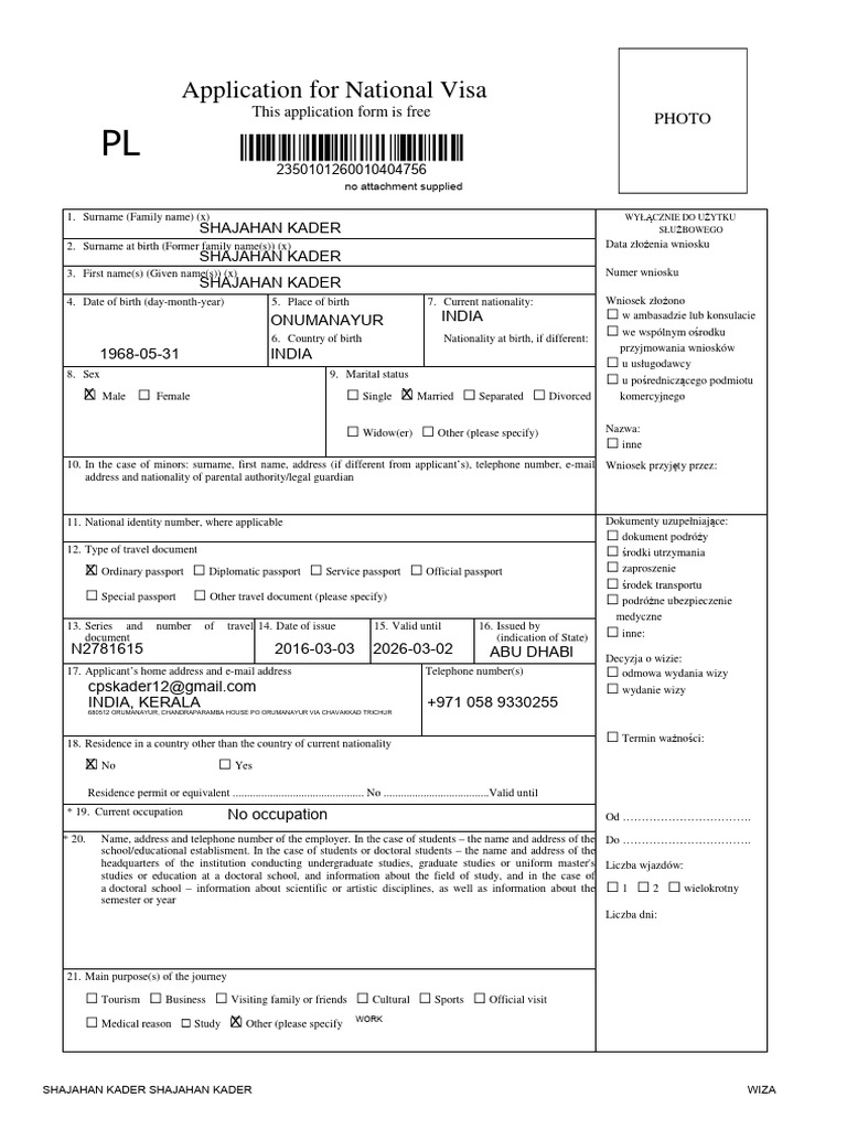 Potwierdzenie 240127 000418 | Download Free PDF | Travel Visa | International Law