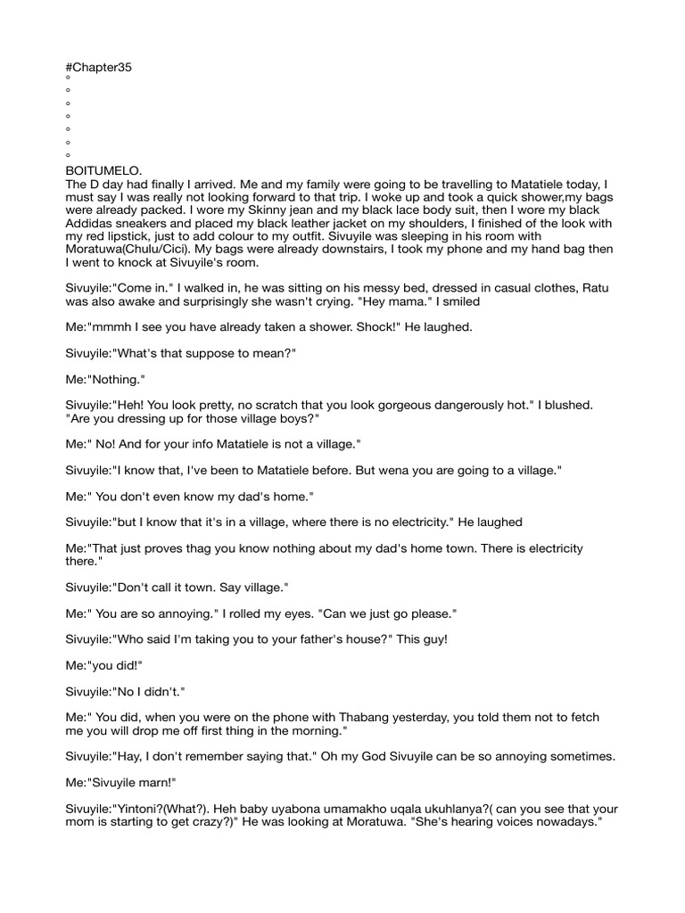 Boitumelo The Chosen One Season 2 | PDF | Lunch