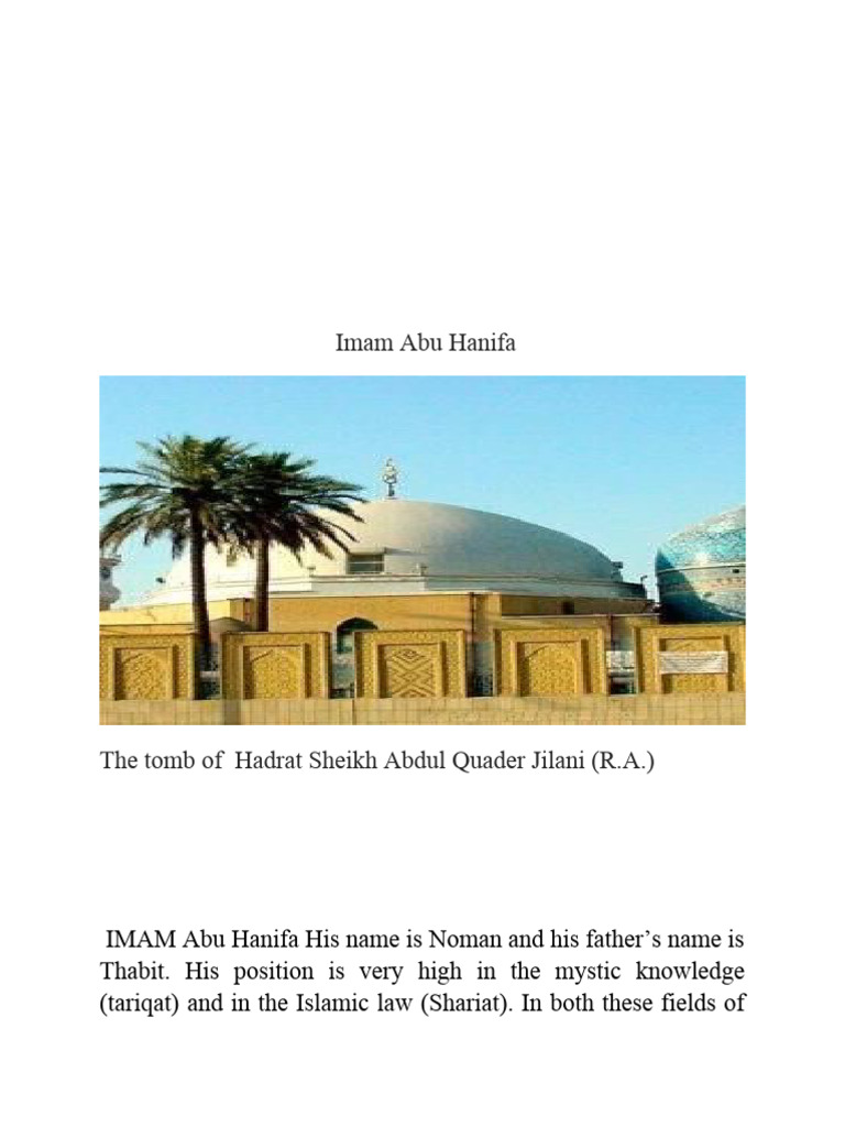 Imam Abu Hanifa | PDF | Muhammad | Shia Islam