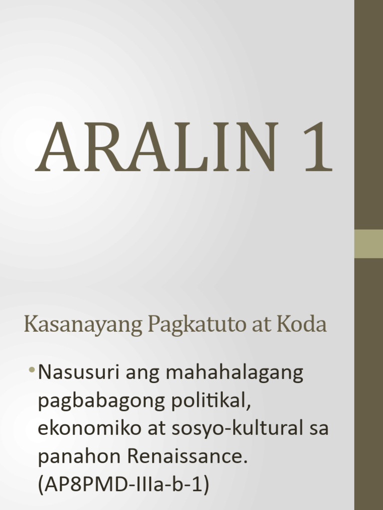 Lesson 1 Renaissance Pdf