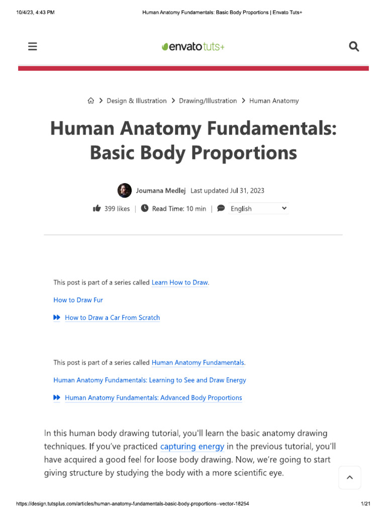Proportion of Human Figure To Draw | PDF