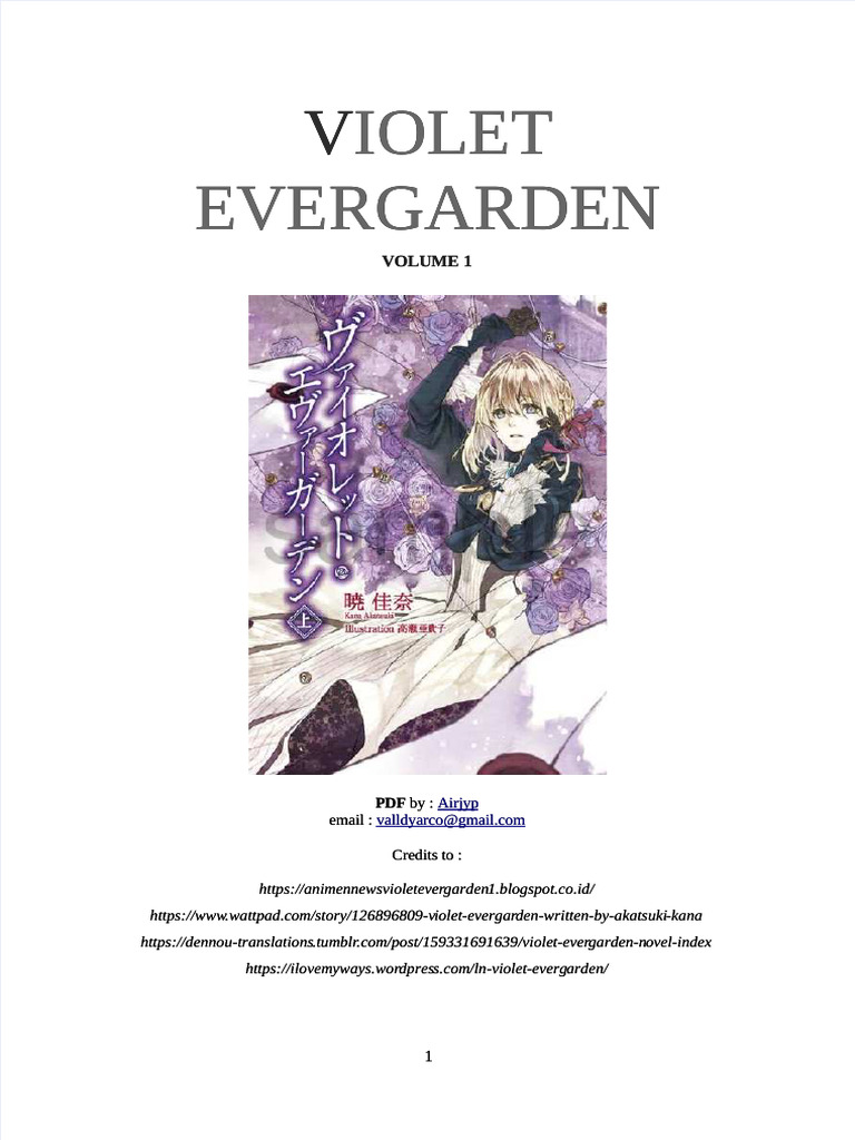 Violet Evergarden Volume 1 | PDF