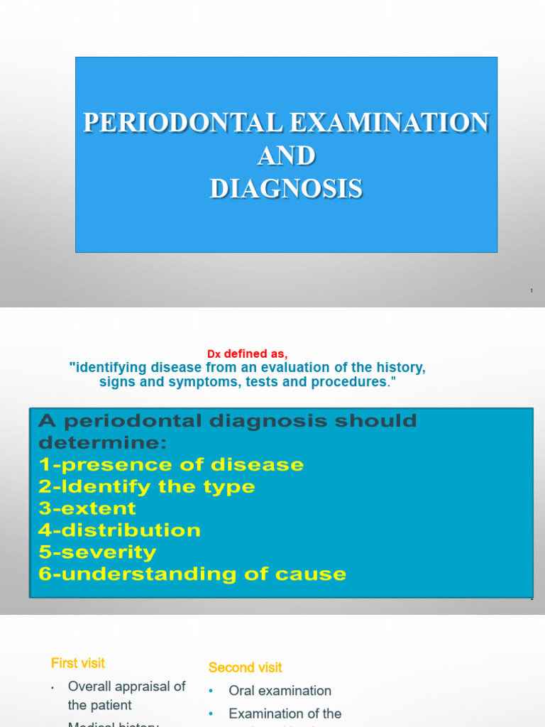 Periodontal Diagnosis | PDF | Periodontology | Health Sciences