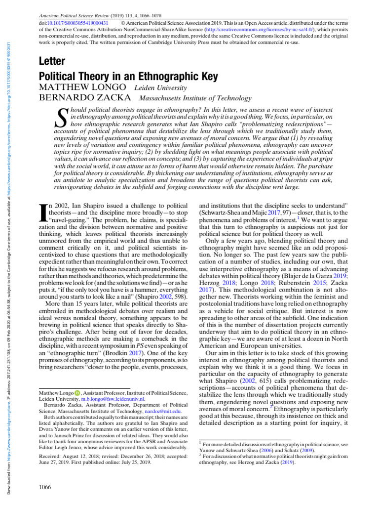 Div Class Title Political Theory in An Ethnographic Key Div | PDF ...