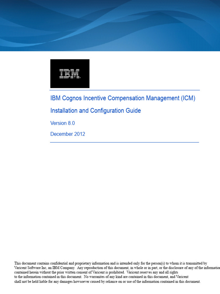 IBM Cognos ICM Installation and Configuration Guide V8 | PDF ...