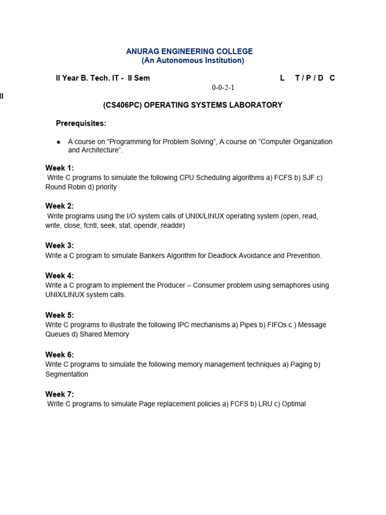 Os Lab Experiments | PDF Os Lab Experiments | PDF