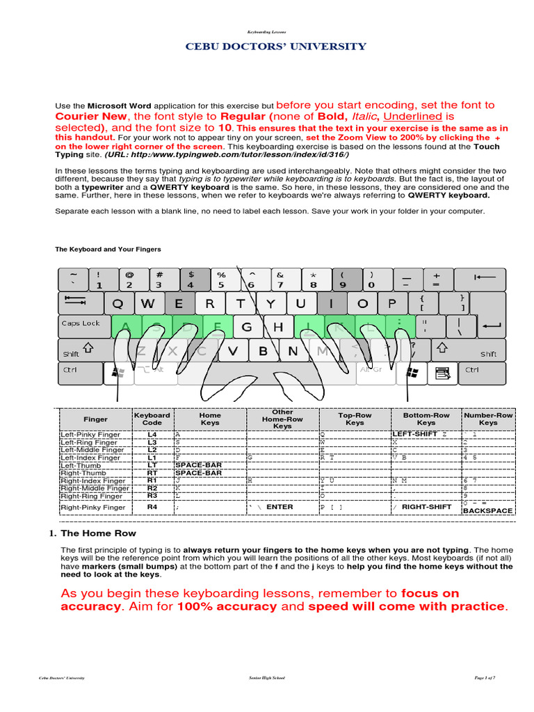 Keyboarding Exercises | PDF | Quotation Mark | Encodings