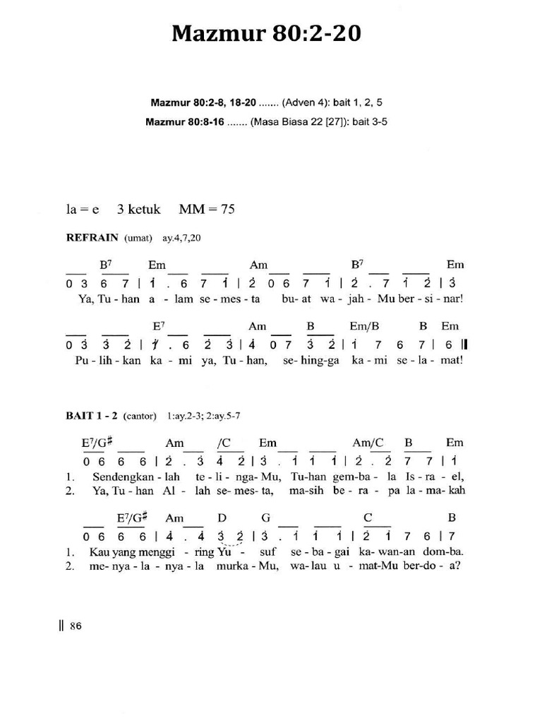Mazmur 80 Buku A | PDF