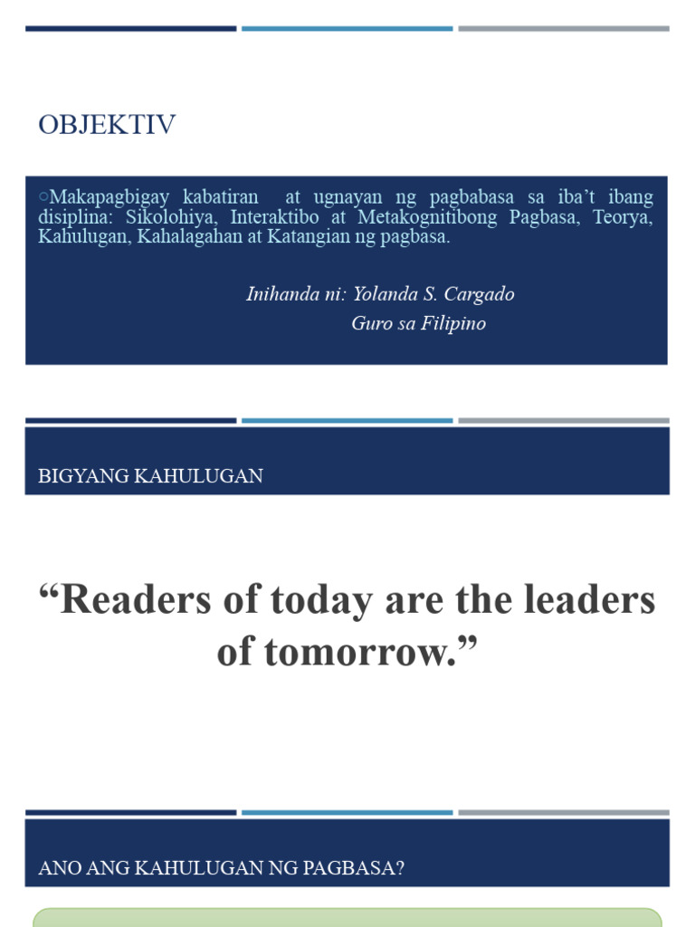 Lesson 2 Pagbasa at Pagsulat | PDF