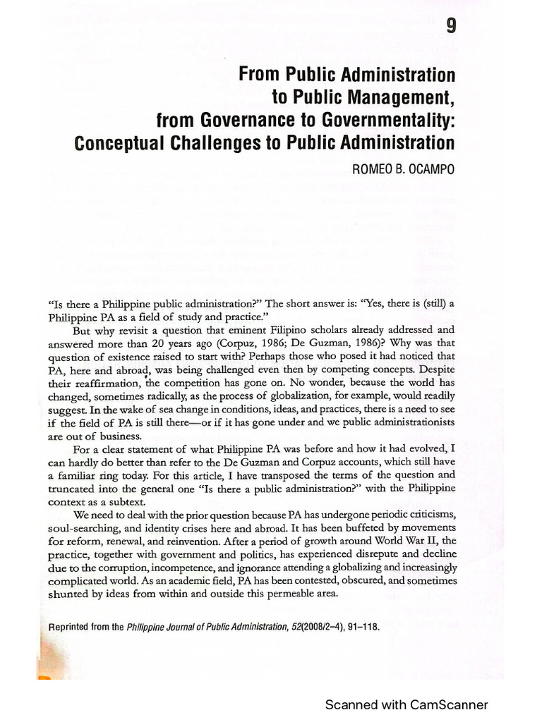 Public Administration | PDF