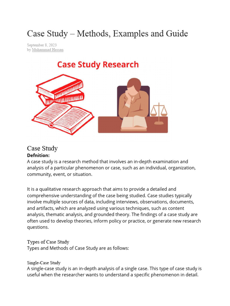 Case Study | PDF | Case Study | Methodology