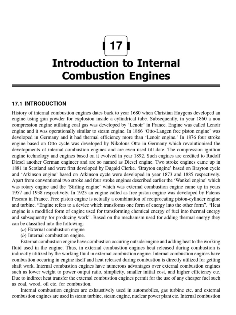 91 Introduction To Internal Combustion Engines | PDF | Internal Combustion Engine | Engines