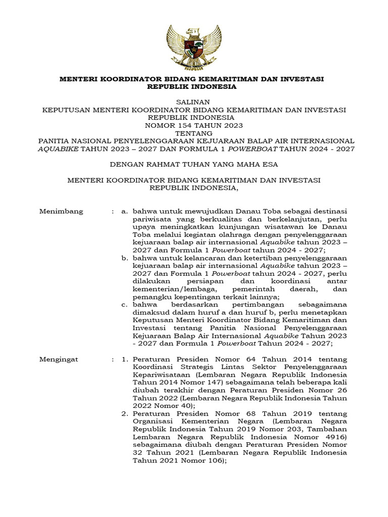 Menteri Koordinator Bidang Kemaritiman Dan Investasi Republik Indonesia ... Menteri Koordinator Bidang Kemaritiman Dan Investasi Republik Indonesia ...