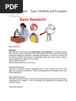 Basic Research - Types, Methods and Examples | PDF | Methodology | Statistics