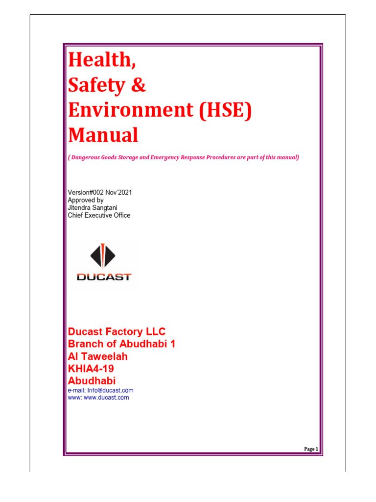 HSE-(Manual) | PDF | Waste | Atmosphere Of Earth