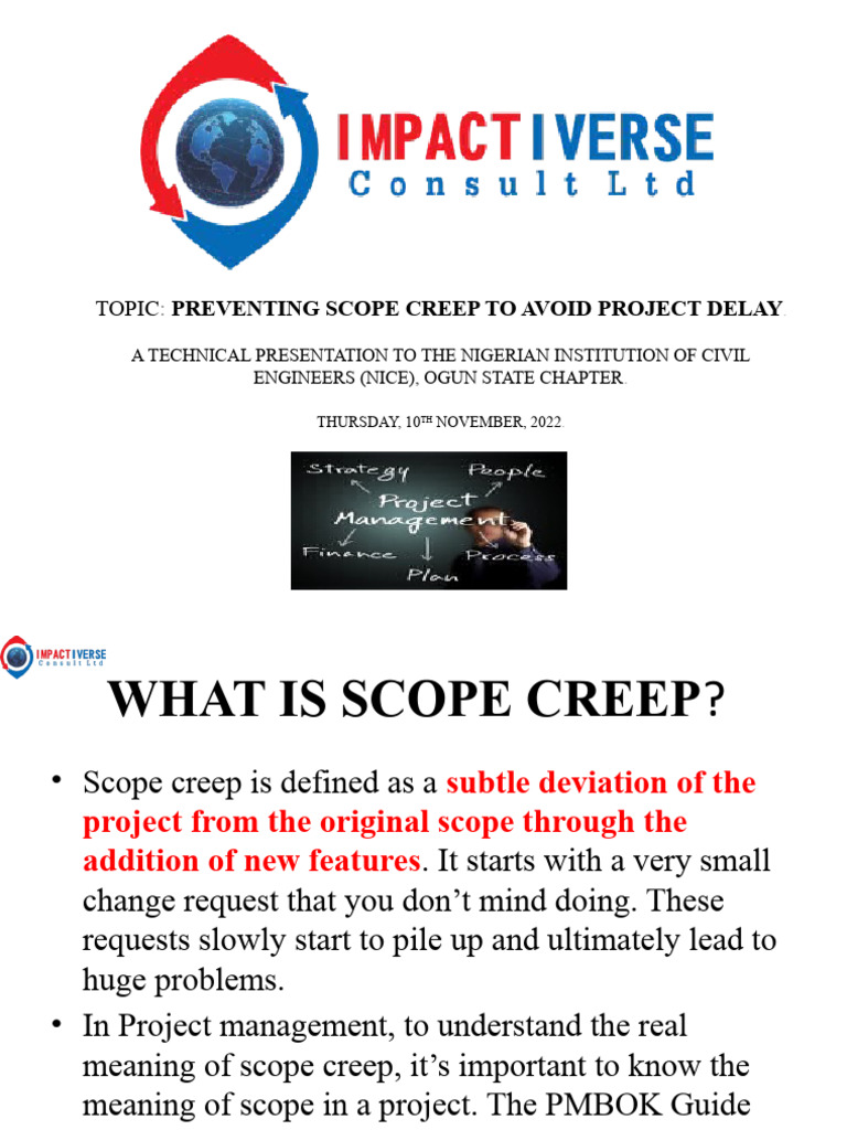 Preventing Scope Creep To Avoid Project Delay NICE | PDF | Employee Retention | Business