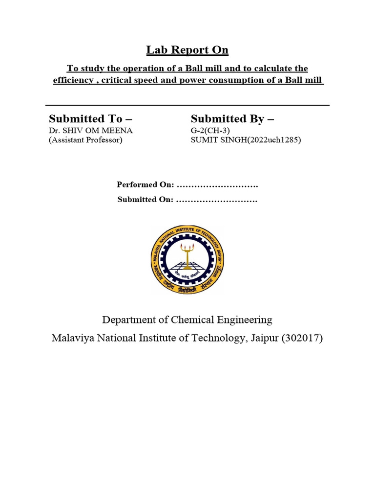 Ball Mill | PDF | Mill (Grinding) | Chemistry
