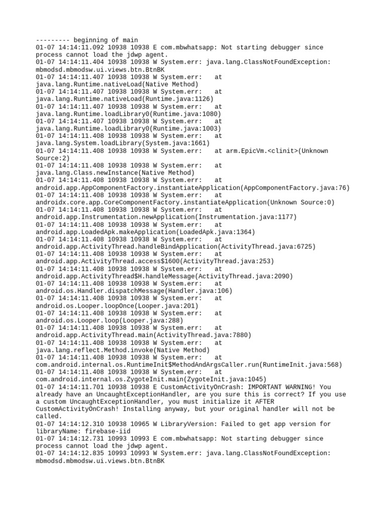 Logcat | PDF | Java (Programming Language) | Android (Operating System) Logcat | PDF | Java (Programming Language) | Android (Operating System)