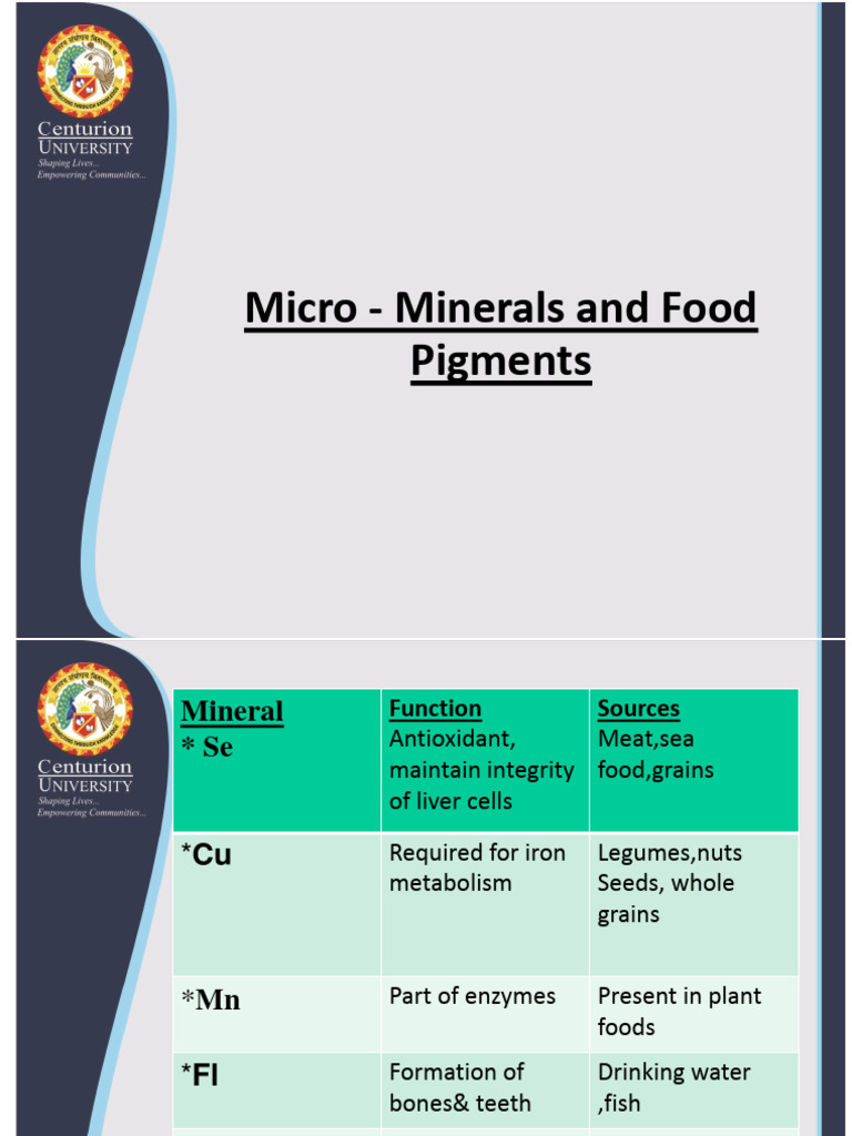 Micro Minerals | PDF