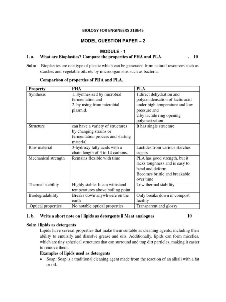Biology For Engineers - Model Qp2 - Solutions | PDF | Electrocardiography | Medical Imaging