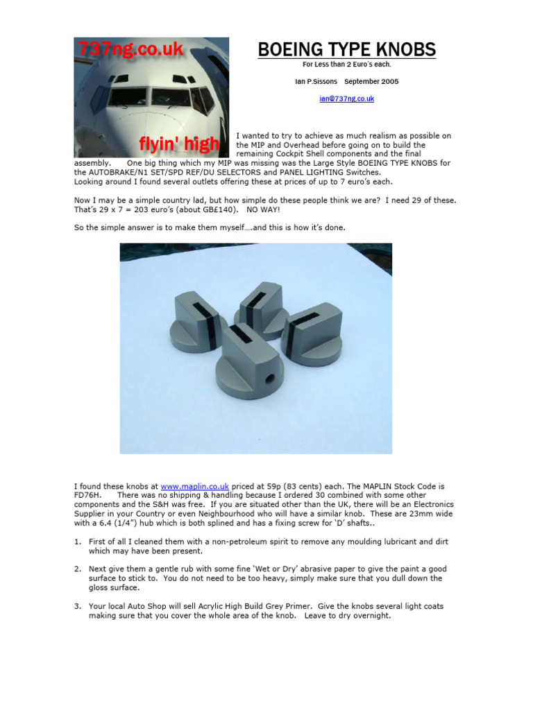 Boeing_Knobs | PDF | Paint | Adhesive