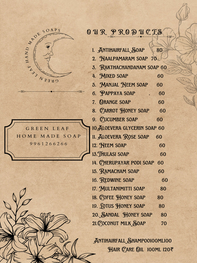 Brown Texture Classic Vintage Menu | PDF
