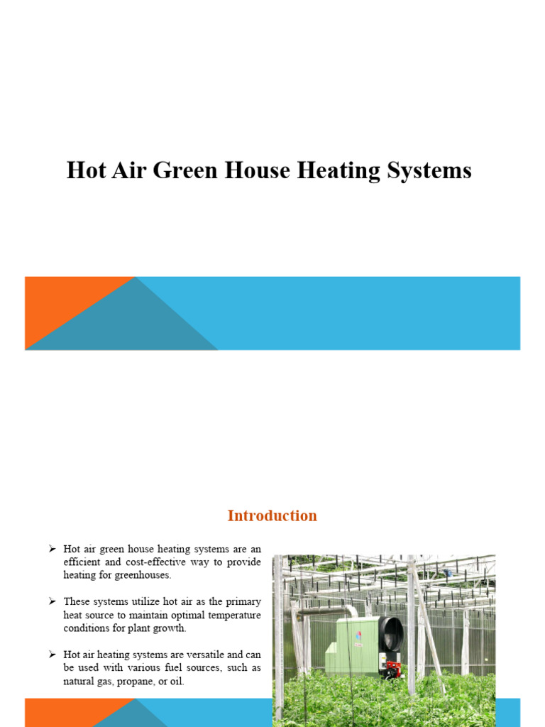 Hot Air Green House Heating System | PDF | Greenhouse | Building Insulation