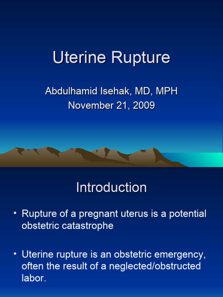 Uterine Rupture (1) | PDF | Childbirth | Uterus