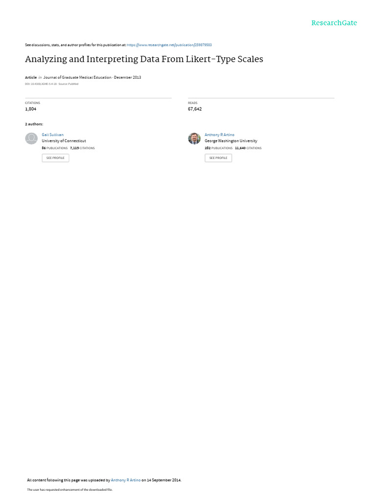 Analyzing and Interpreting Data From Likert-Type Scales - Sullivan ...