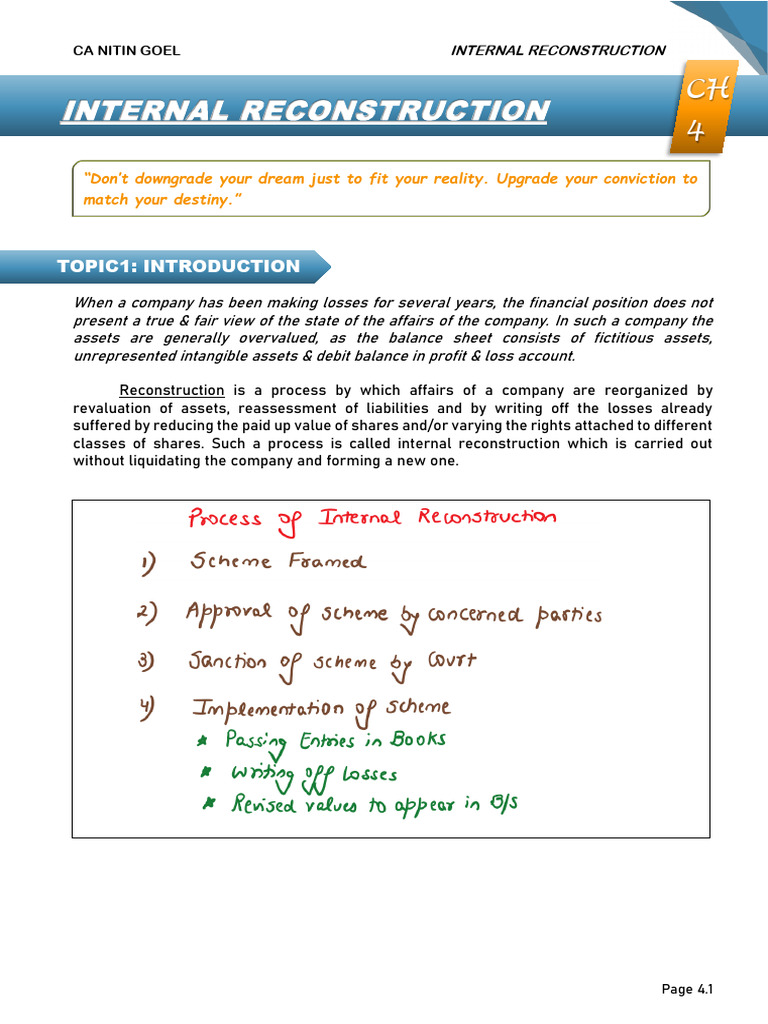 4 Internal Reconstruction | PDF