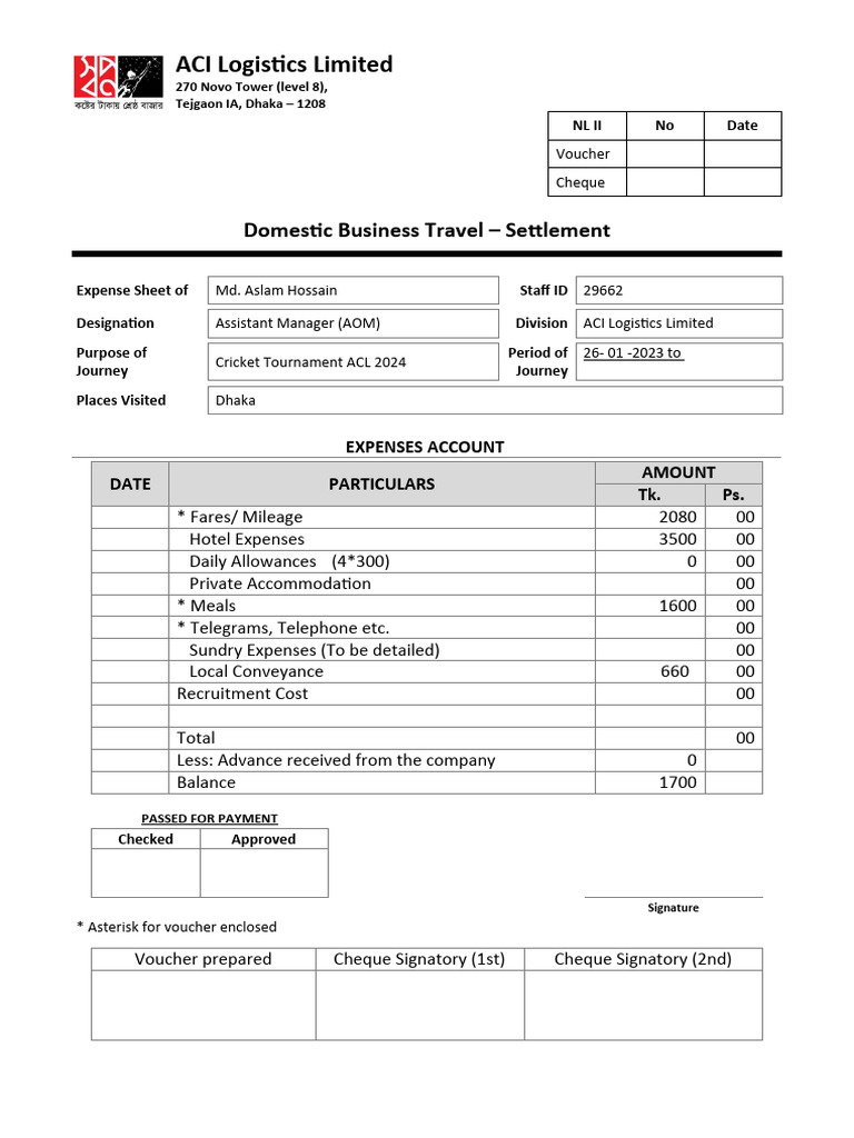 Tour Settlementyy | PDF | Cheque | Service Industries