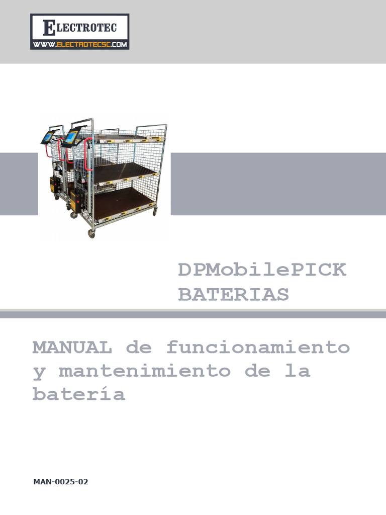 DPMobilePICK - Battery (Man-0025-2) - ES | PDF | Cargador de batería | Electricidad