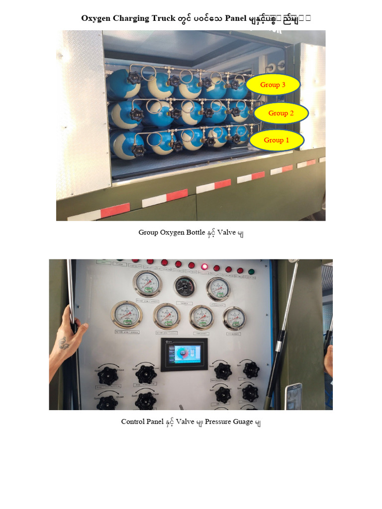 Oxygen Charging Truck တွင် ပါဝင်သော Panel များနှင့် ပစ္စည်းများ | PDF