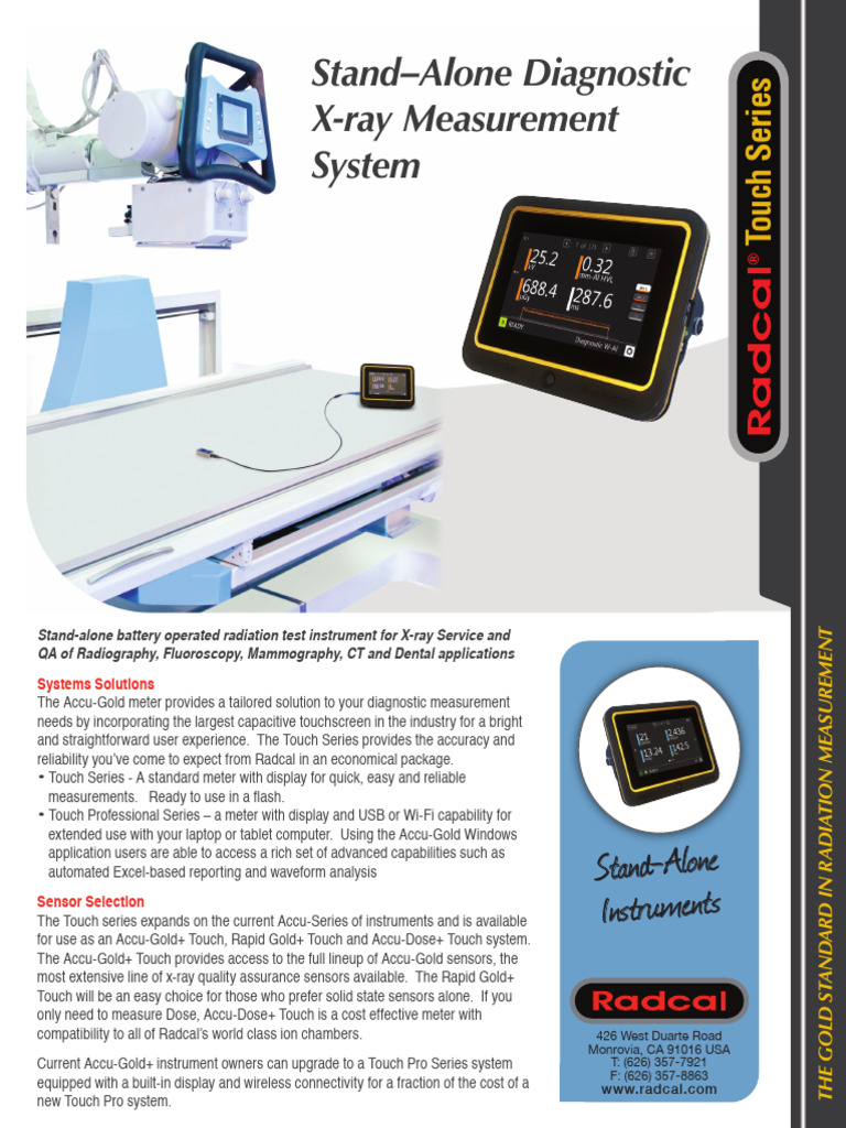 Radcal Touch Series Brochure | PDF