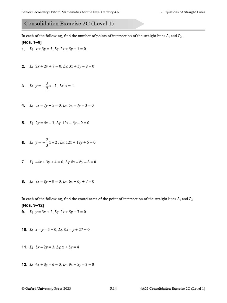 OSM ConsolEx 4A02 2c lv1 | PDF | Line (Geometry) | Equations