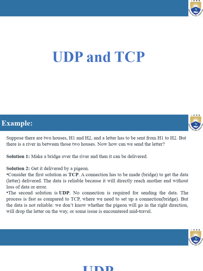 TCP & Udp | PDF | Transmission Control Protocol | Port (Computer Networking)