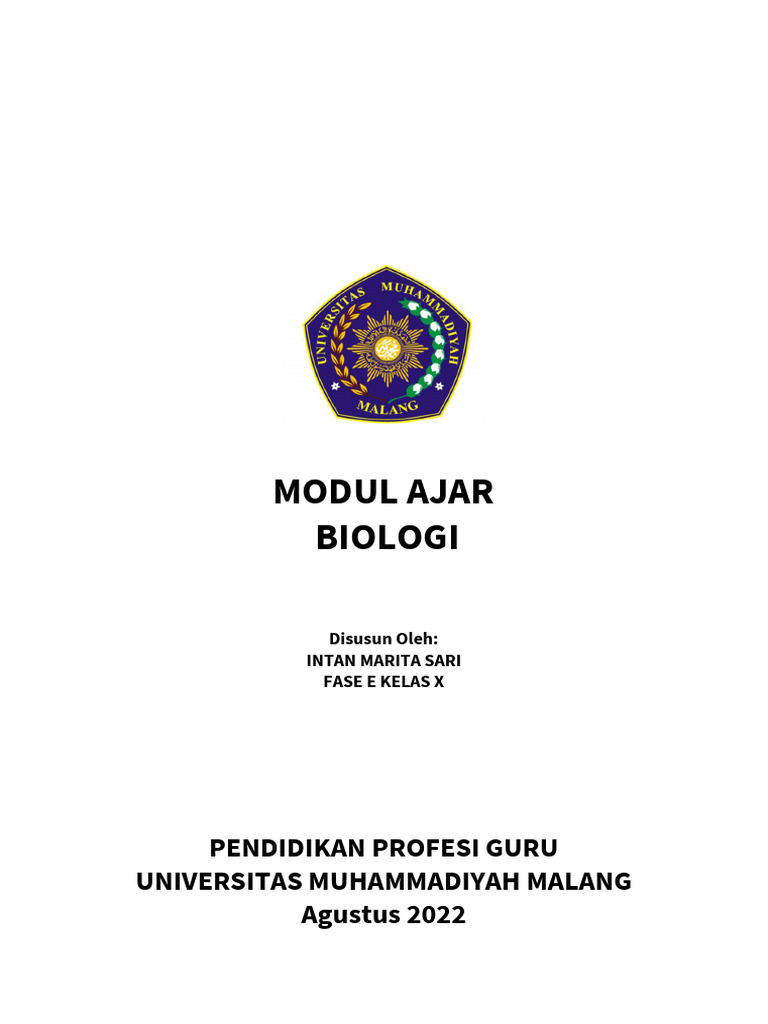 Modul Ajar Modul Ajar Biologi Kls X RPP Berdiferensiasi Biologi Klas 10, Intan Marita | PDF