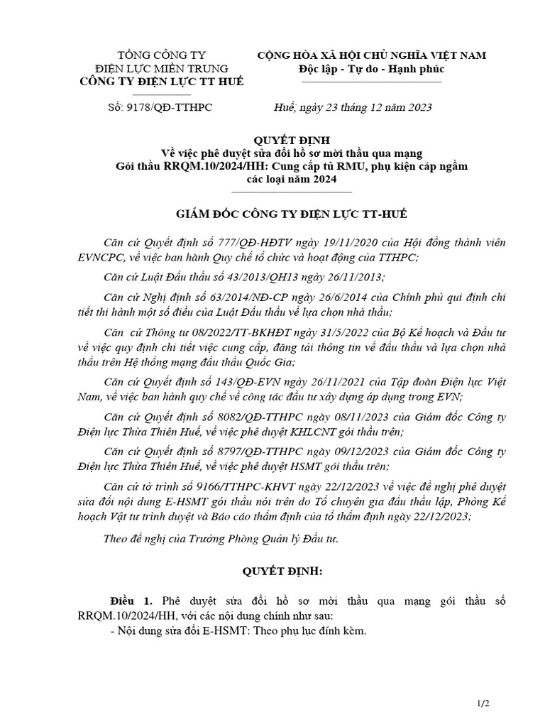 QĐPD Sua Doi Hsmt-rrqm.10 | PDF