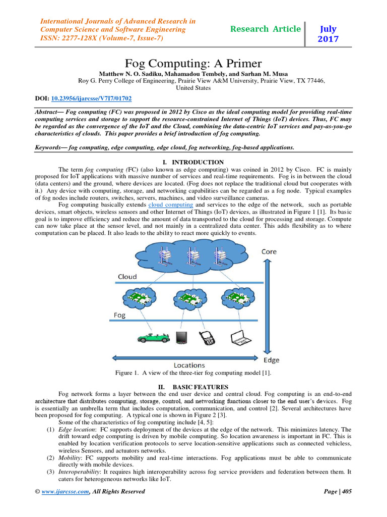 Fog Computing A Primer | PDF | Internet Of Things | Computer Network