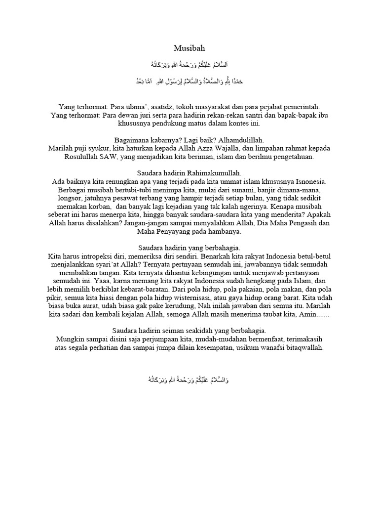 Renungan Musibah dan Kembali ke Allah | PDF | Agama & Spiritualitas