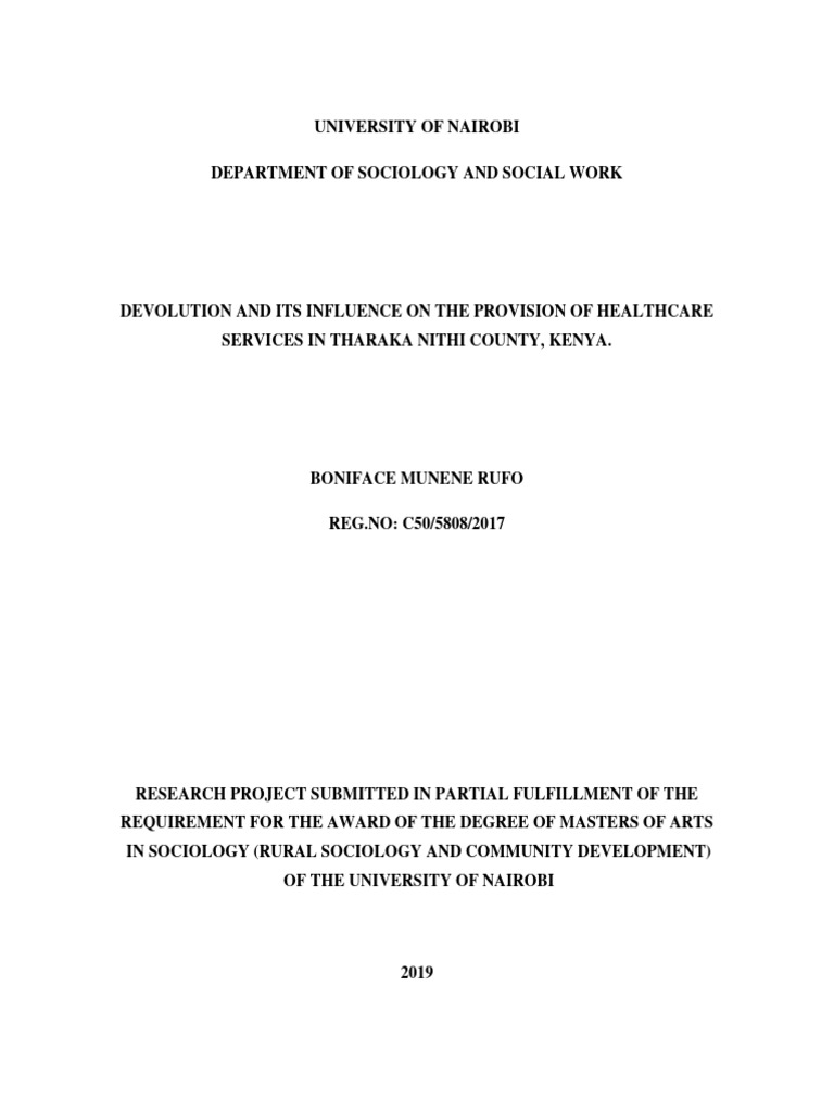 Rufo - Devolution and Its Influence On The Provision of Healthcare ...