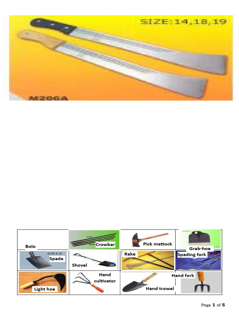 TLE 7 Agriculture Q1 M1 Week 1-Select, Use Farm Tools and Operate and ...