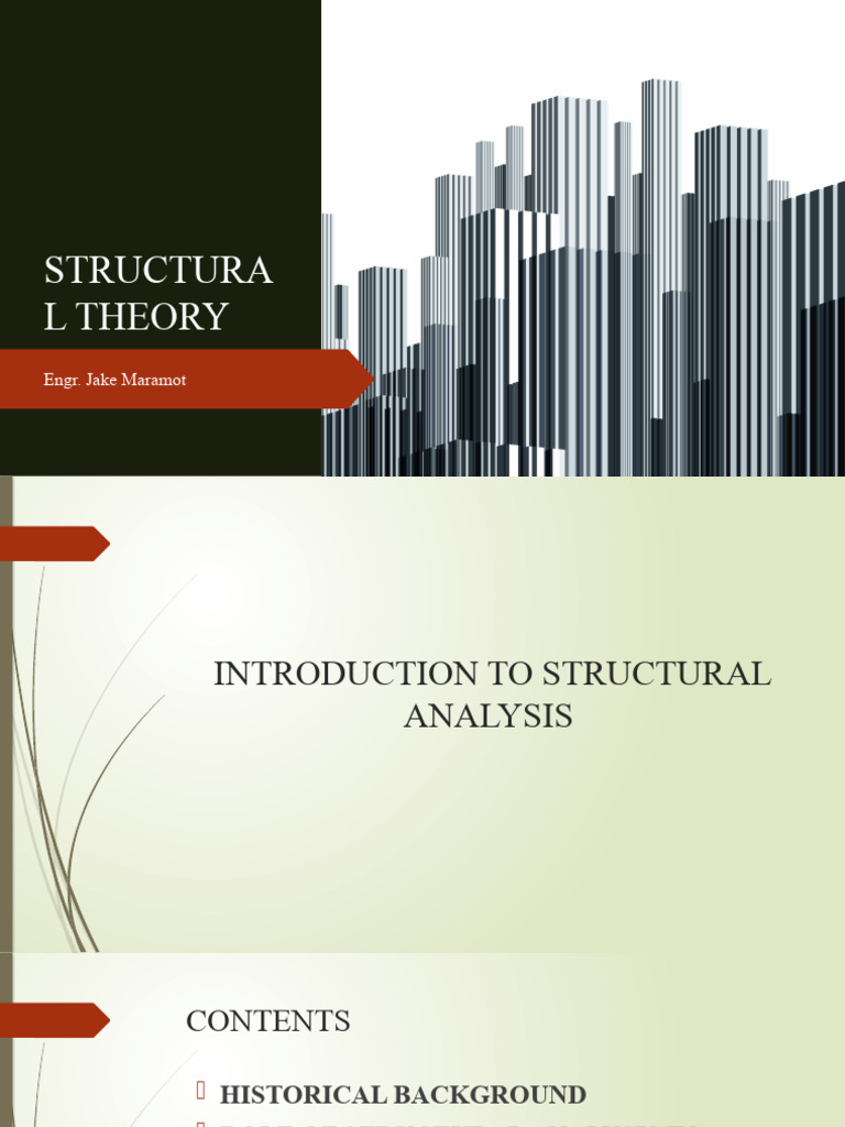 Introduction To Structural Analysis2-1 | PDF | Truss | Bending
