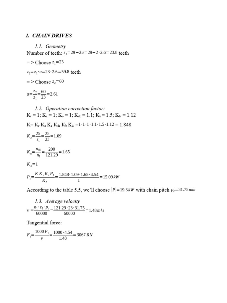 Part 2. Desiging Chain Drive | PDF
