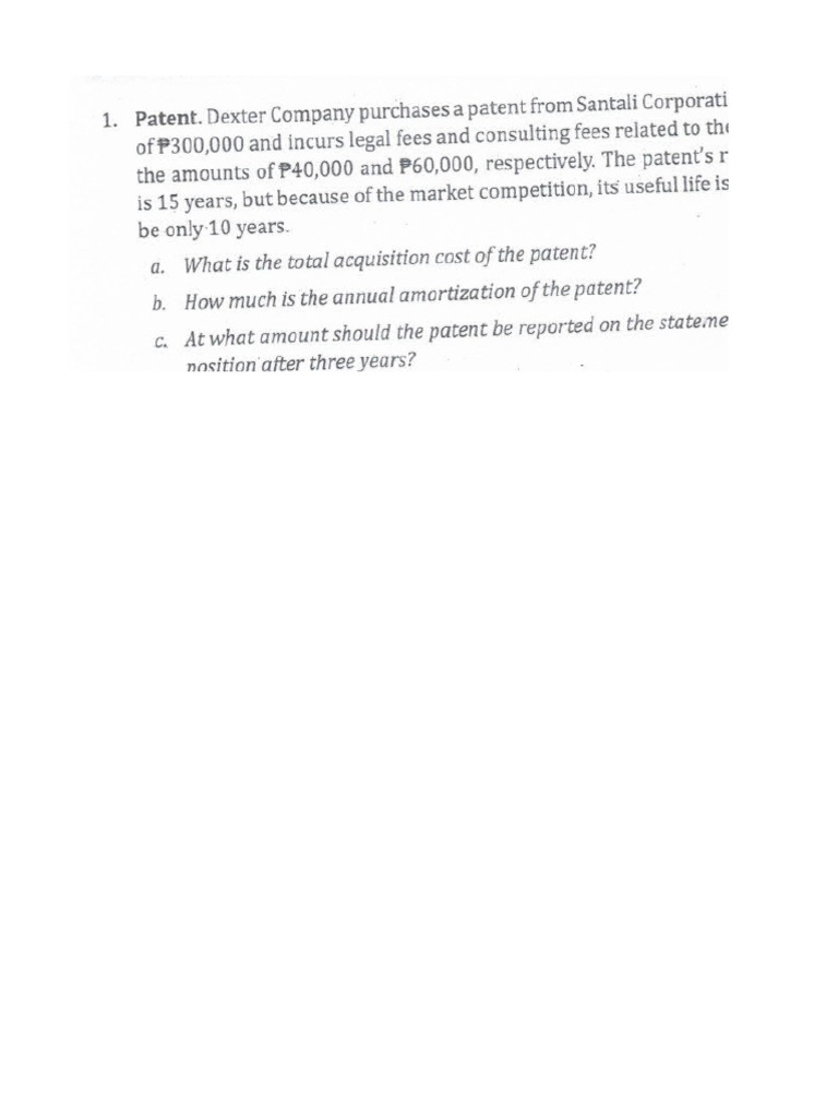 Intangible Exercises For Upload | PDF | Book Value | Goodwill (Accounting)