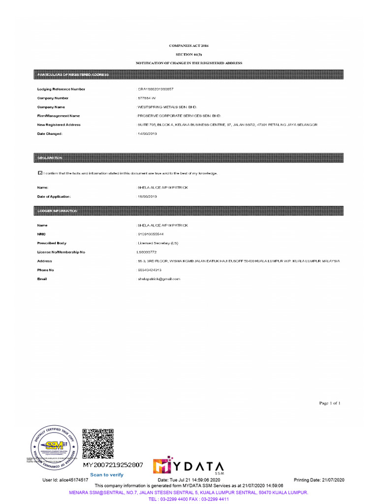 Borang46 (MyData) | PDF | Qr Code | Smartphone